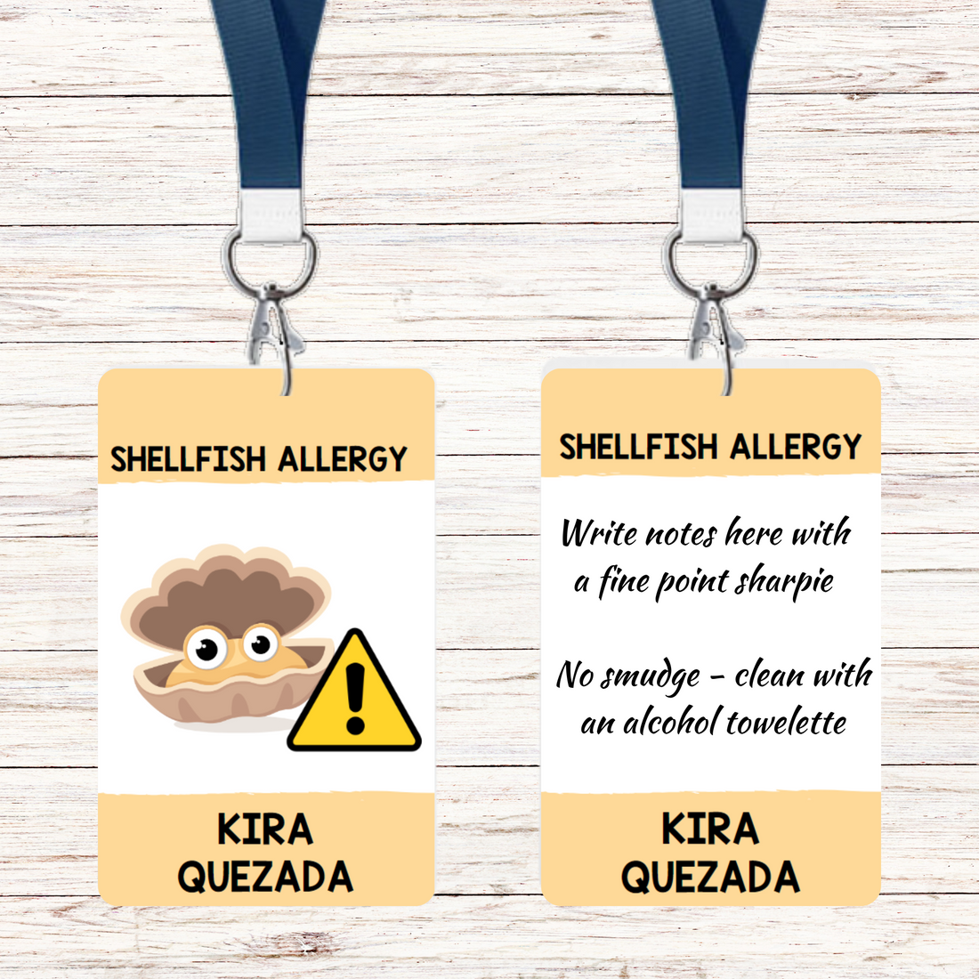 Food Allergy Lunchbox Tag: Shellfish (Set of 2) – Swim Mom Customs